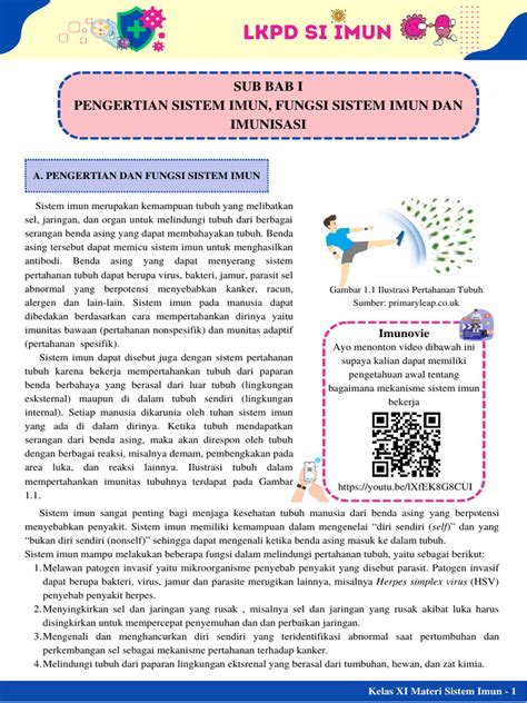 Bab 1 Pengertian Fungsi Imunisasi Unity Pdf Sains And Matematika