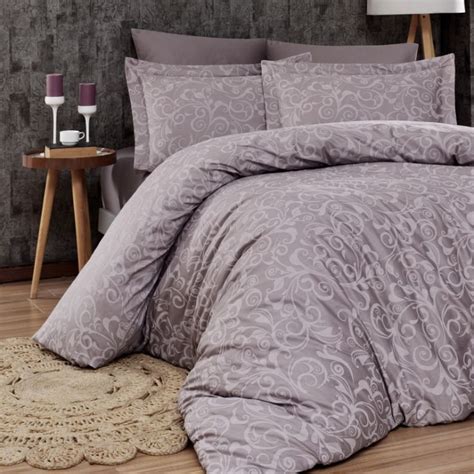 Едноцветни спални комплекти от памучен сатен текстил за спалня в лилаво Идеи домашнего декора