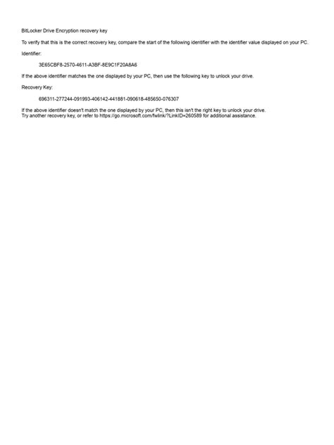 Bitlocker Drive Encryption Recovery Key For Pendrive Pdf