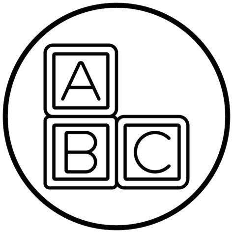 Premium Vector Abc Blocks Icon Style