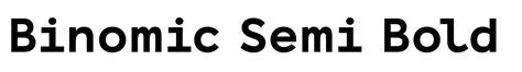 Binomic Semi Bold Police Webfont And Desktop Myfonts