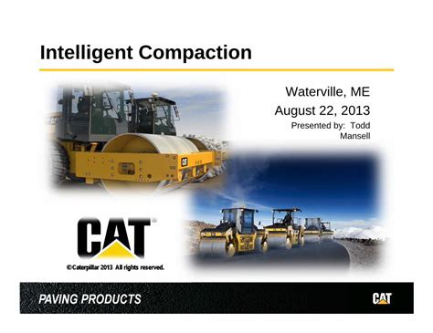 Pdf Intelligent Compaction · Paving Products A Integrated Compaction Measurement Technology