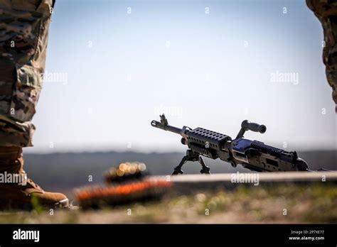 Paratroopers Assigned To The 82nd Combat Aviation Brigade Shoot The