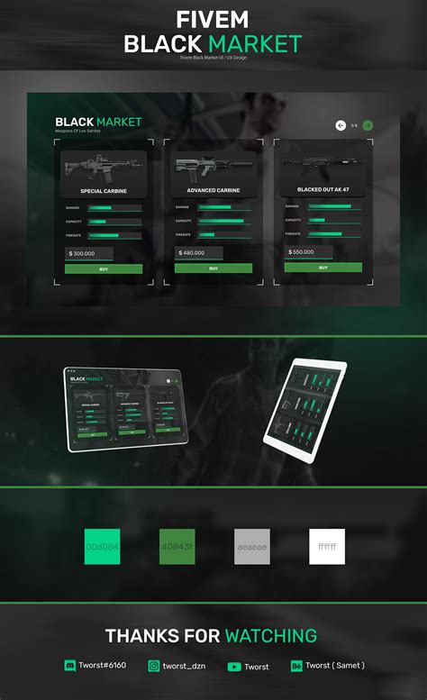 Black Market UI Design - GTA 5 Roleplay on Behance