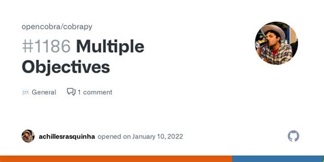 multiple objectives · opencobra cobrapy · discussion 1186 · github