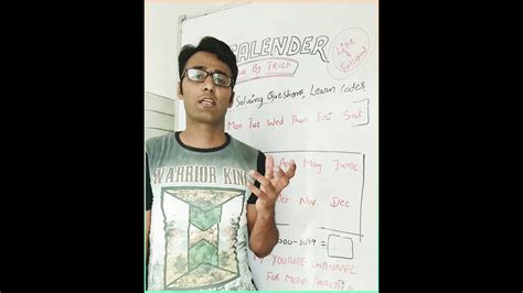 Calender Coding Part 1 Youtube