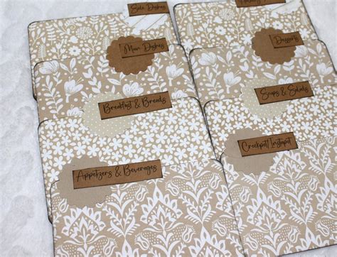 Recipe Dividers Recipe Card Dividers 4 X 6 Recipe Box Dividers 3 X 5