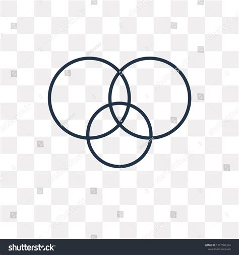Venn Diagram Vector Outline Icon Isolated Stock Vector Royalty Free Shutterstock