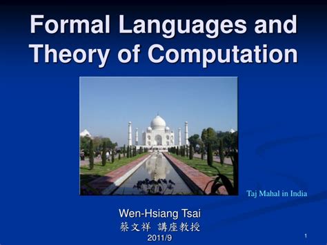 Ppt Formal Languages And Theory Of Computation Powerpoint Presentation Id9714675