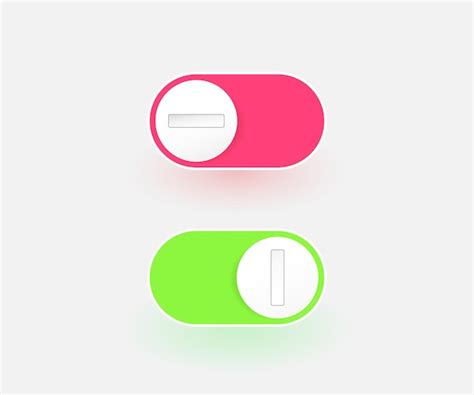 Premium Vector On And Off Toggle Switch Buttons Modern Devices User Interface Vector Graphic