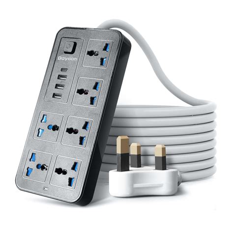 Buy Baytion Universal Extension Lead With Multiple Functionuk Plug 3