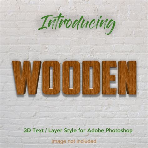 Premium Psd 3d Wood Timber Plank Textured Photoshop Layer Style Text