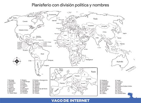 Planisferio Con División Política Y Nombres Pdf Gratis