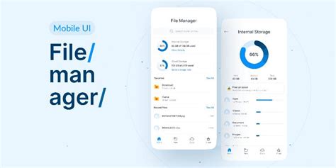 File Manager App - Figma Mobile Template | UI4Free
