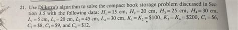 21 Use Diikstras Algorithm To Solve The Compact