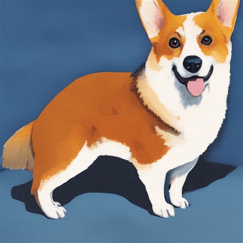 웰시코기 수채화