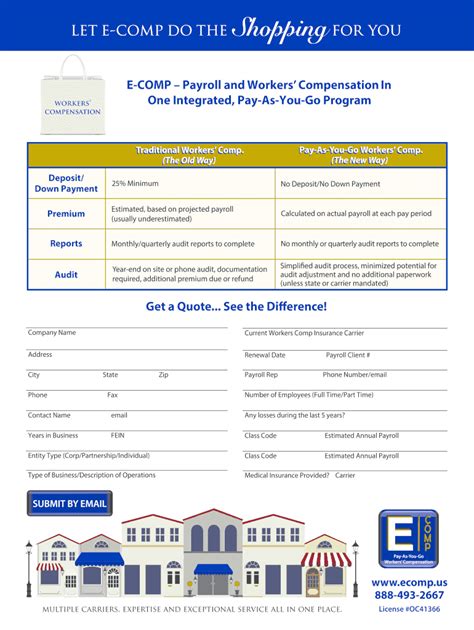 Fillable Online Ecomp E Comp Payroll And Workers Compensation In Workers One Fax Email Print