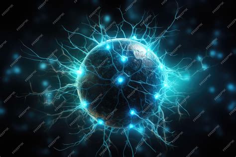 Premium Ai Image Neuron Structure Illustration