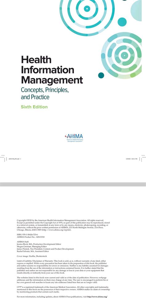 Health Information Management Concepts Principles And Practice 6th