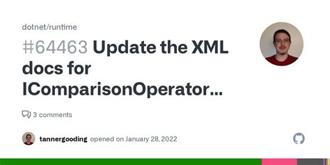 Update The Xml Docs For Icomparisonoperators And Implementing Types · Issue 64463 · Dotnet
