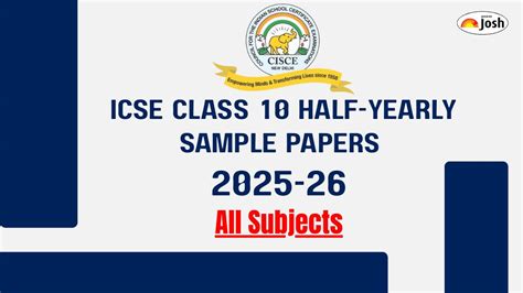 ISC Class Half Yearly Sample Papers All Subjects Download Free PDF