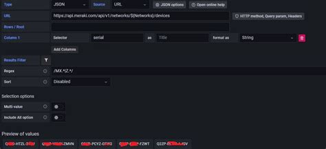Filter Template Variable From JSON Query Using Infinity Datasource Grafana Grafana Infinity