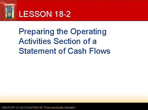 lesson 18 2 preparing the operating activities section