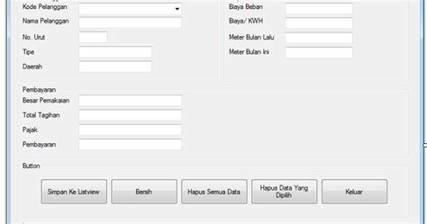 Program Sederhana Membuat Pembayaran Tagihan Rekening Listrik