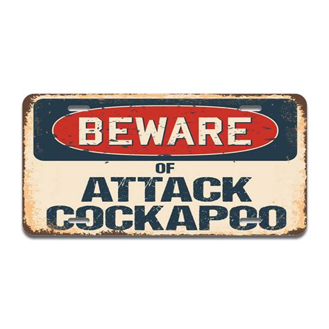 Signmission Beware Of Attack Cockapoo Aluminum Plate Frame Wayfair