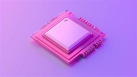 Premium Photo A Pink Cpu Chip Rendered In 3d
