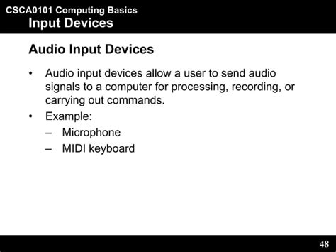 Input Output Devices Ppt