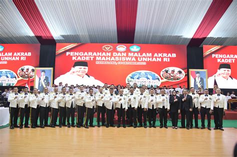 Rektor Unhan Ri Menghadiri Acara Pengarahan Dan Malam Akrab Kadet Mahasiswa Unhan Ri
