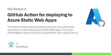 Release Github Action For Deploying To Azure Static Web Apps · Azure