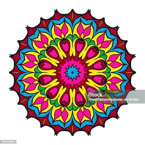 장식 색칠 만다라입니다 벡터 일러스트 레이 션 안티 스트레스 치료 패턴입니다 그네에 대한 스톡 벡터 아트 및 기타 이미지 그네 꽃 식물 날기 Istock