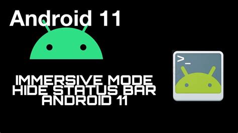 Hide Status Bar Android Full Immersive Mode YouTube