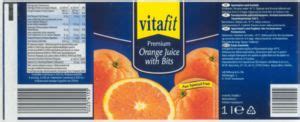 Drink Label Vitafit Orange Juice Lidl Hellas Co O E GreeceCol GR JUICE