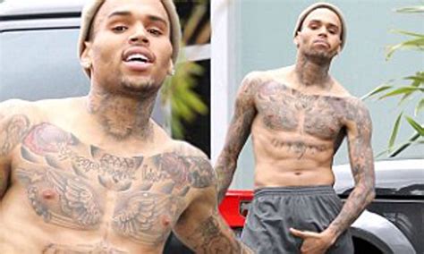 Chris Brown Feather Tattoo
