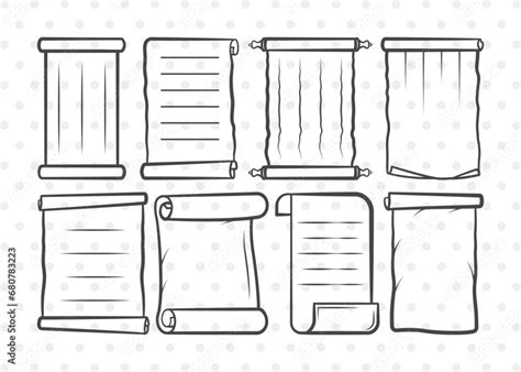 Paper Scroll Clipart Svg Cut File Scroll Svg Old Scroll Svg