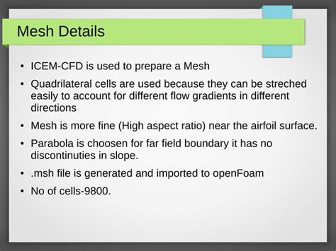 Openfoam Analysis Of Flow Over Aerofoil Pdf Technology And Computing