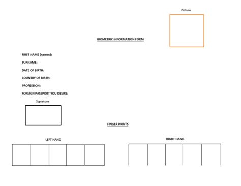 Biometric Information Form Pdf