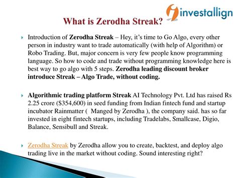 Ppt Zerodha Streak Algo Trading Powerpoint Presentation Free Download Id8001837