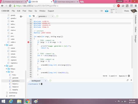 Debugger I Dont Have Dubug Tab On My Cs50 Ide How Can I Debughere
