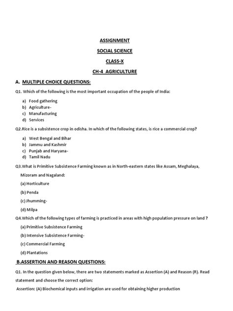 Ch 4 Source Based Ques Pdf Agriculture Intensive Farming