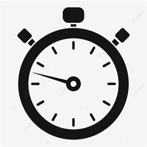 Icono De Cronómetro Simple Vector Aislado Png Hora Detener