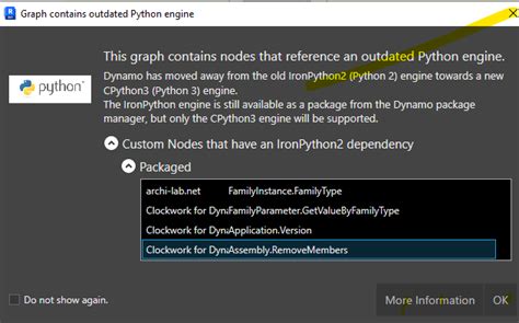 Graph Contains Node That Reference An Outdated Engine Packages Dynamo