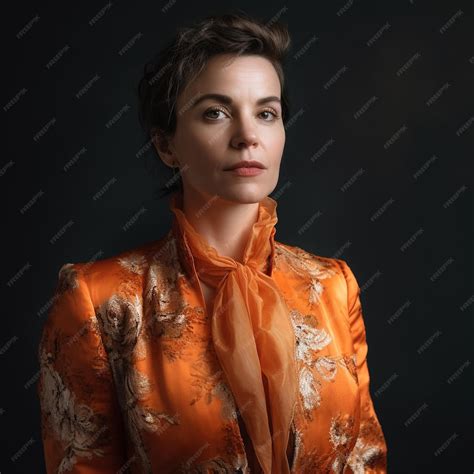 Premium Ai Image Generative Ai Mature Woman Portrait Isolated Looking