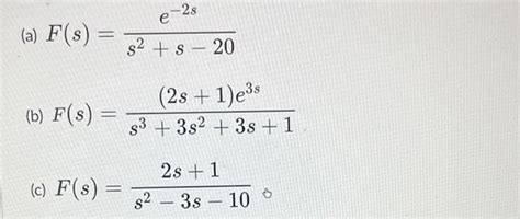 Solved Use The Table Of Laplace Transform And First Shifting