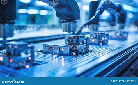 Robotics Conveyor Electronics Factory Stock Illustration Illustration