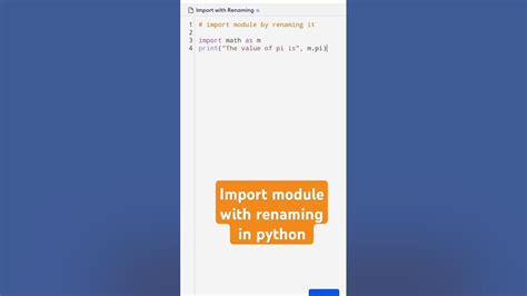 import module with renaming in python ctutorialbynaziasohail youtube