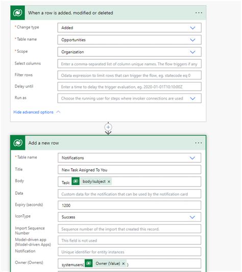 In App Notifications With Power Automate Rdynamics365